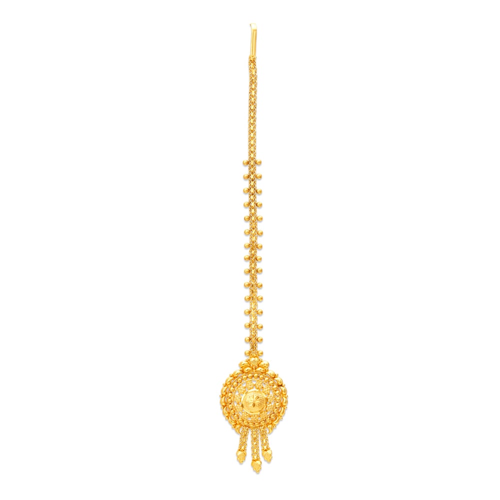 Buy Traditional Floral Gold Maang Tikka at Best Price | Tanishq US