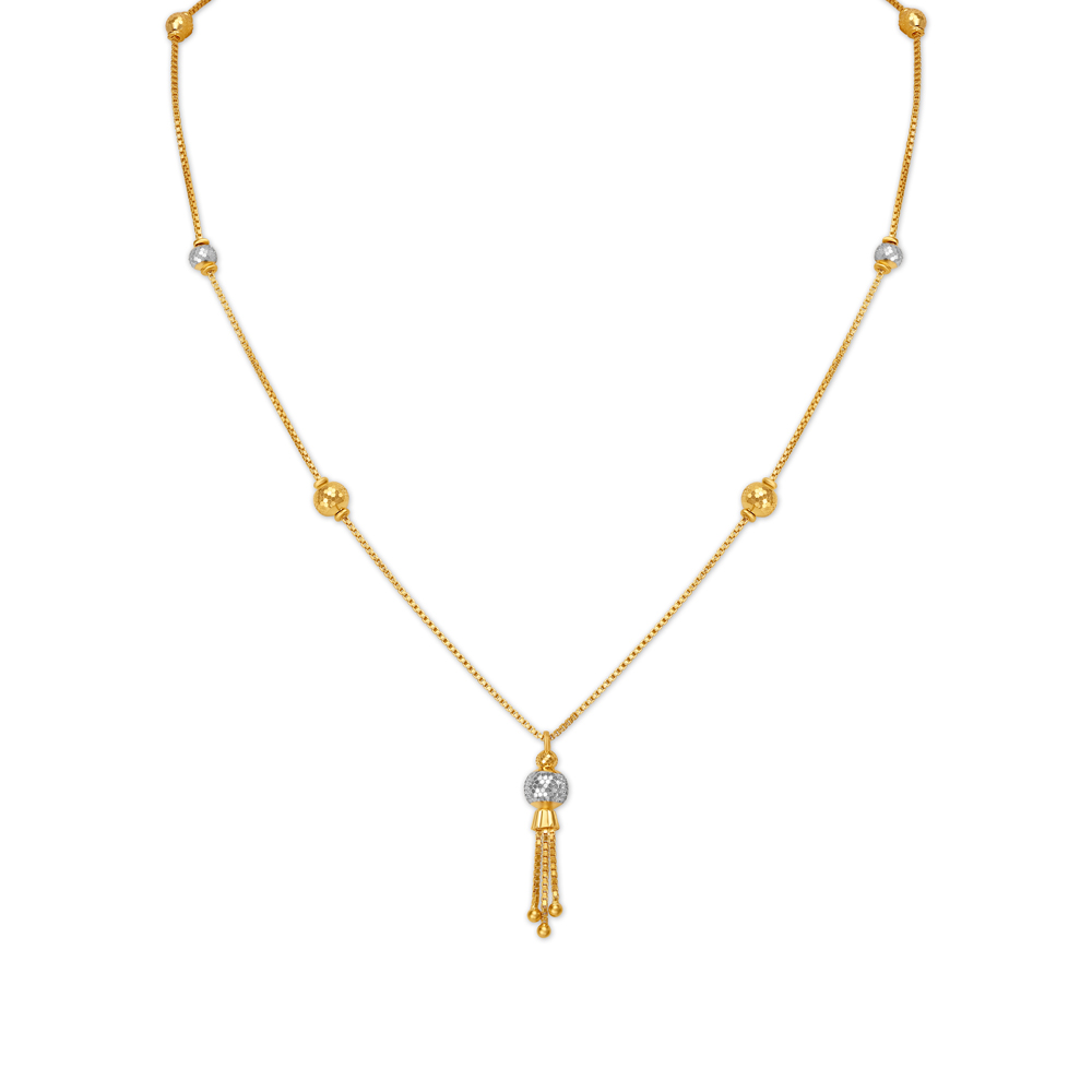 Buy Hanging Threads Beads Gold Chain at Best Price | Tanishq US