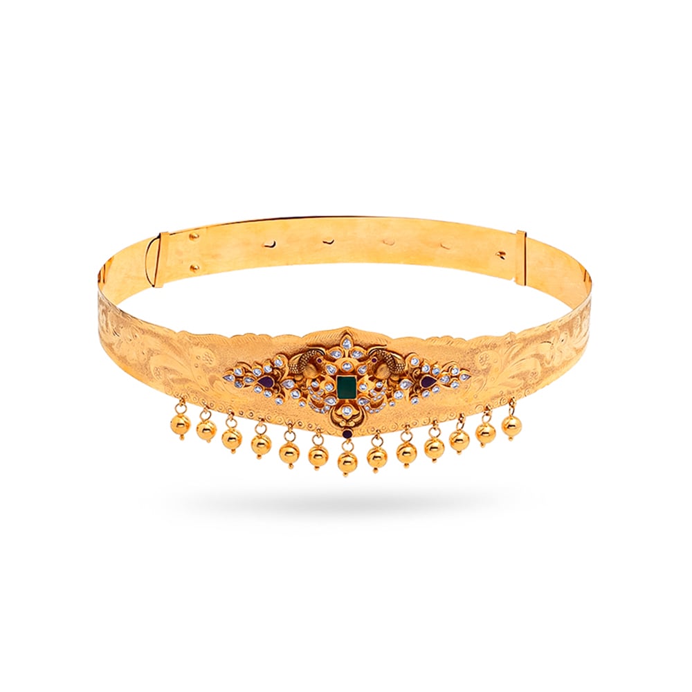 Buy Sophisticated Floral Gold Waistbelt at Best Price | Tanishq US