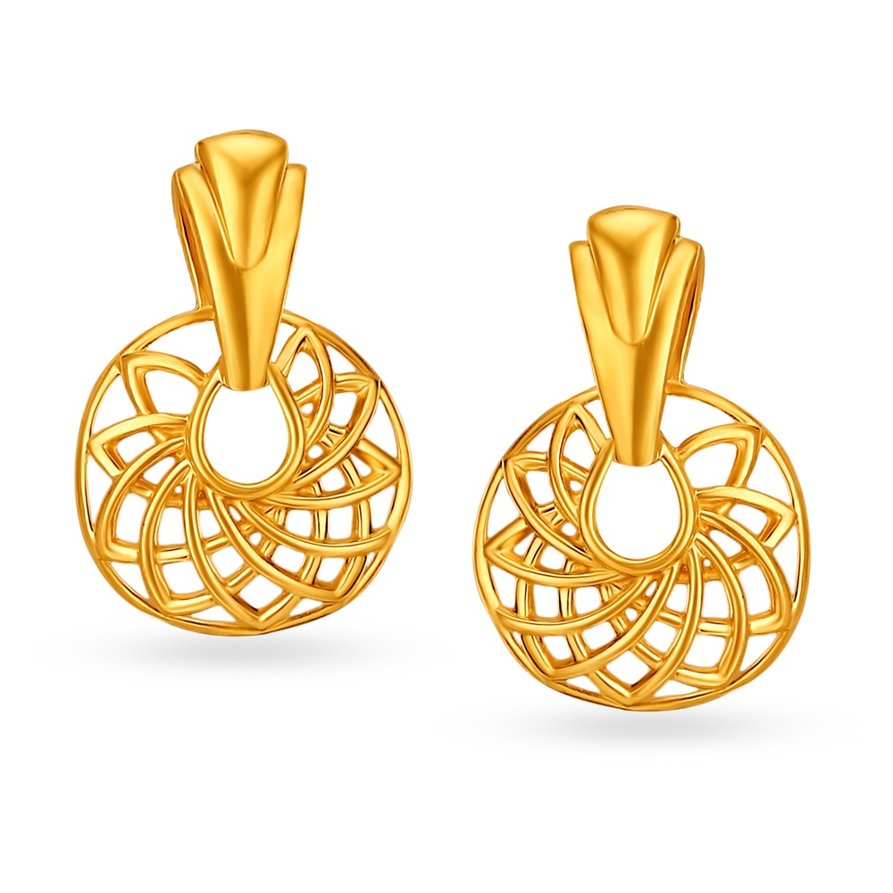 Buy Floral Round Gold Pendant Set at Best Price | Tanishq US