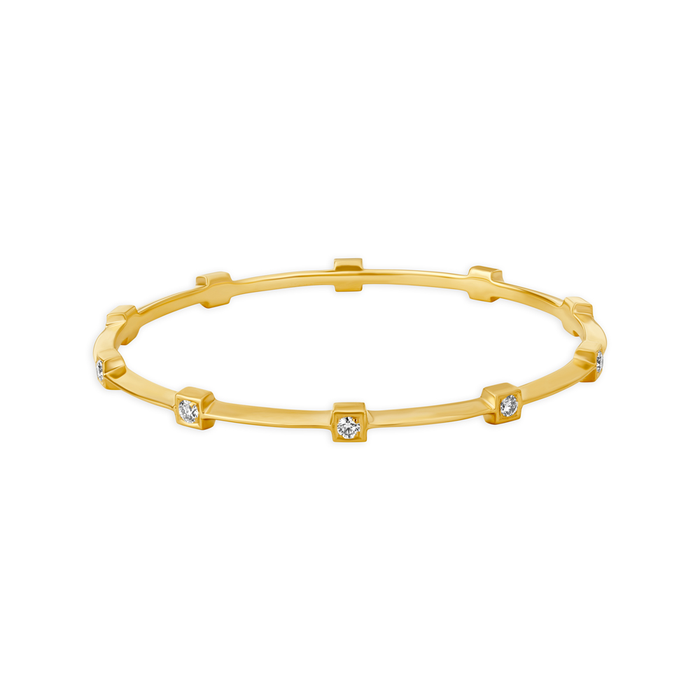 Buy Pristine Square Gold and Diamond Bangle at Best Price | Tanishq US