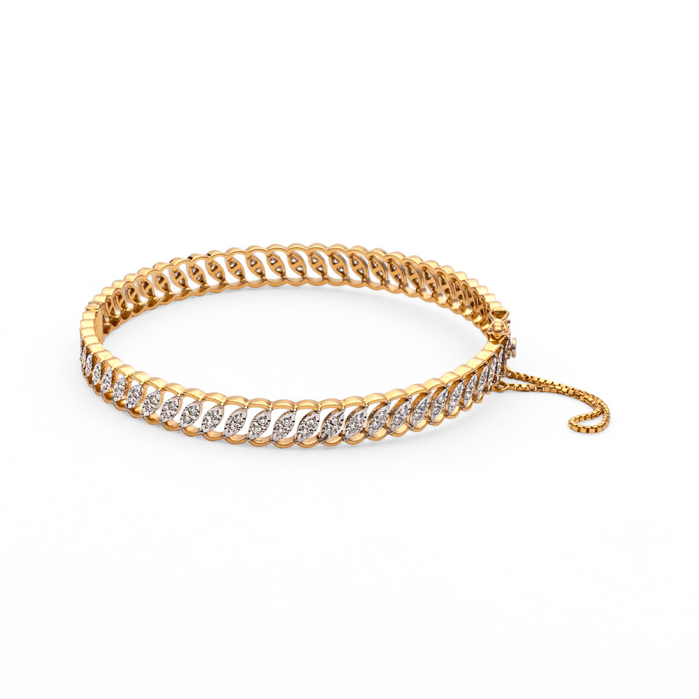 Buy Eternal Sparkle Gold and Diamond Bangle at Best Price | Tanishq US