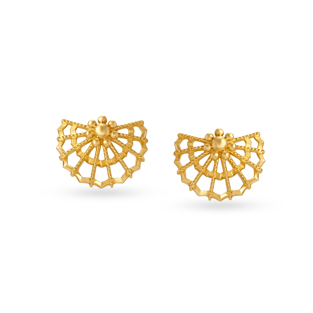 Buy Eye Catching Gold Stud Earrings at Best Price | Tanishq US