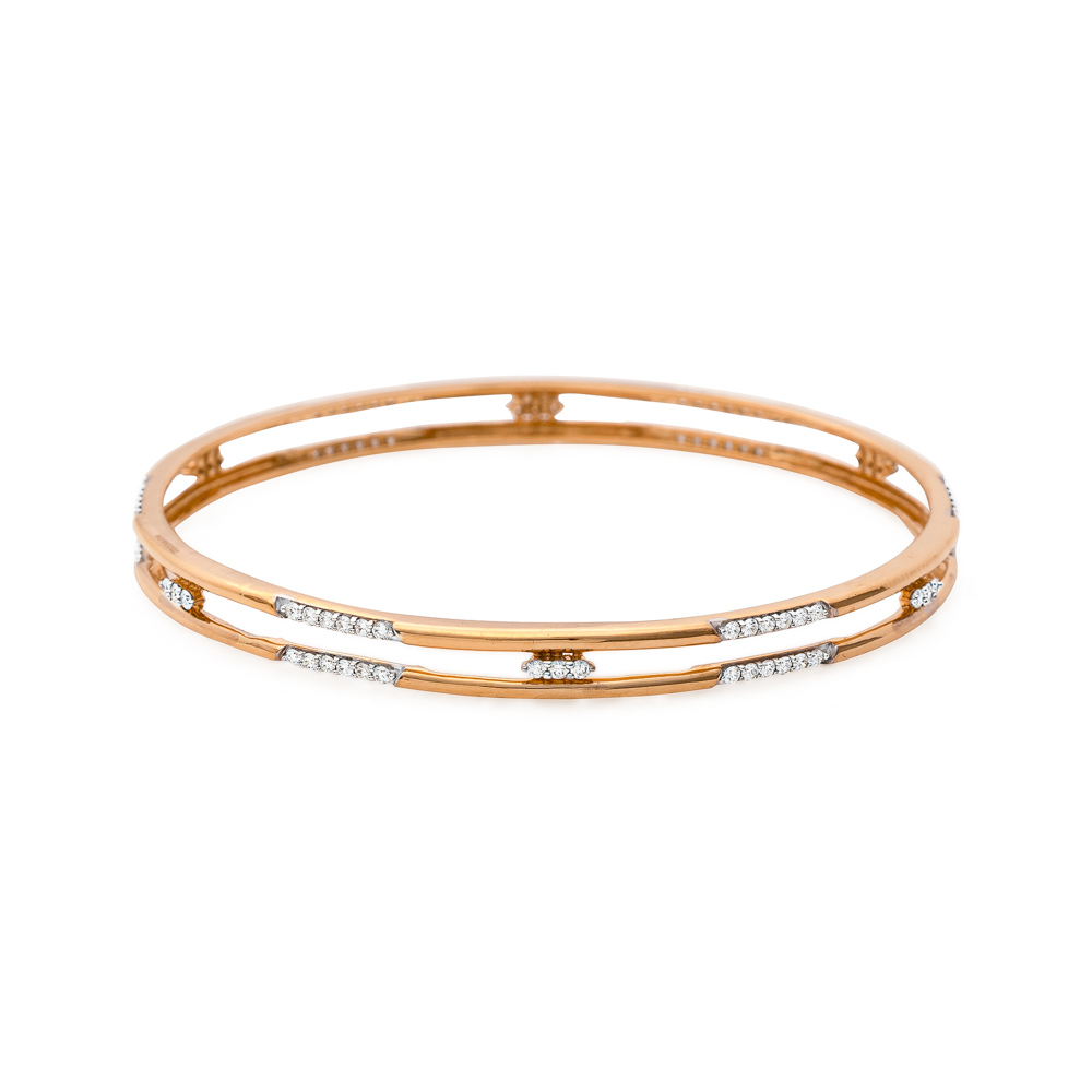 Buy Chic Diamond Studded Gold Bangle at Best Price | Tanishq US
