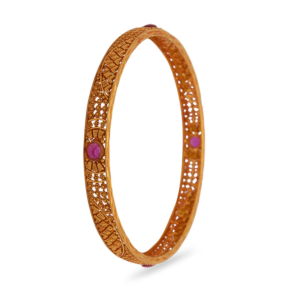 Buy Alluring Geometric Gold Bangle at Best Price | Tanishq US