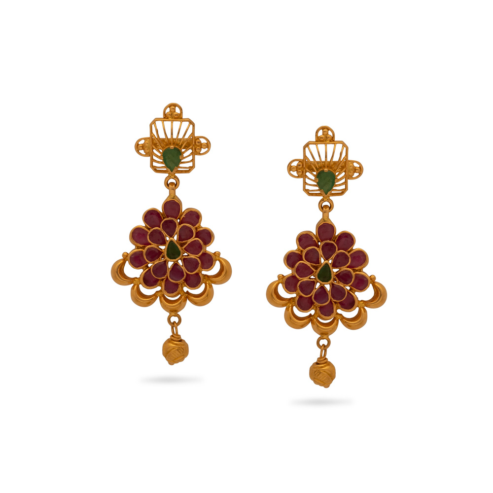 Buy Ethereal Ruby Meadow Drops at Best Price | Tanishq US