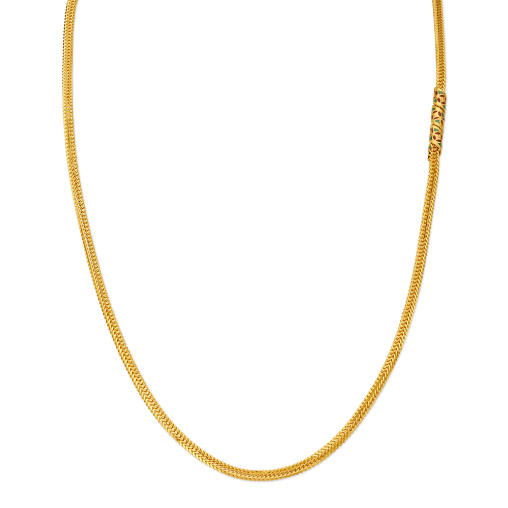 Buy Striking Yellow Gold Spiral Chain at Best Price | Tanishq US