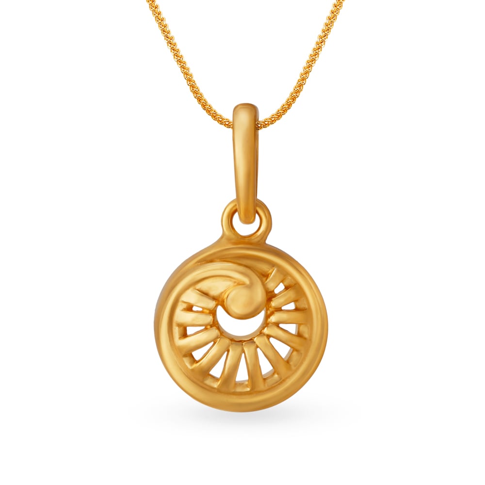 Buy Gold Wheel Shaped Pendant at Best Price | Tanishq US