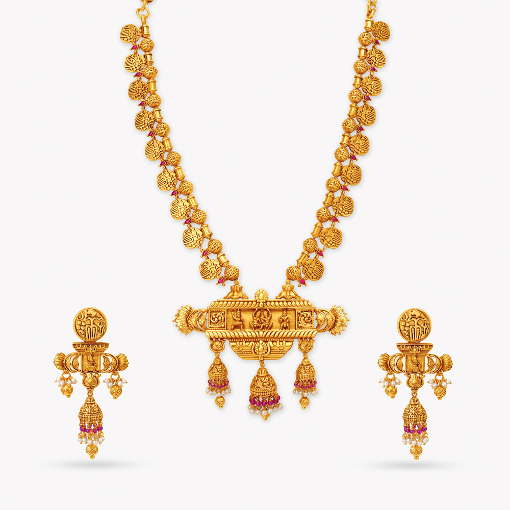 Buy Chozha Coin necklace Set at Best Price | Tanishq US
