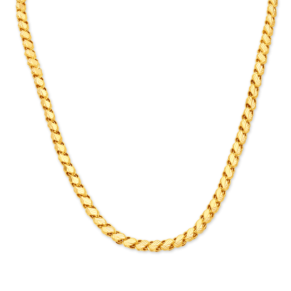 Buy Exquisite Yellow Gold Carved Chain at Best Price | Tanishq US