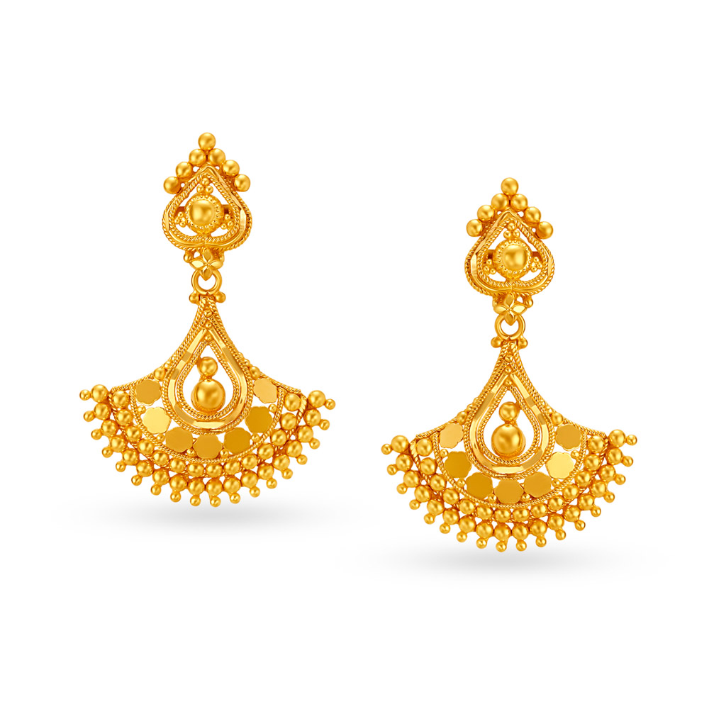 Buy Traditional 22 Karat Yellow Gold Triangular Drops at Best Price ...