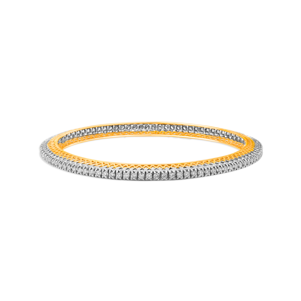 Buy Foursquare Shaped Diamond Bangle at Best Price | Tanishq US