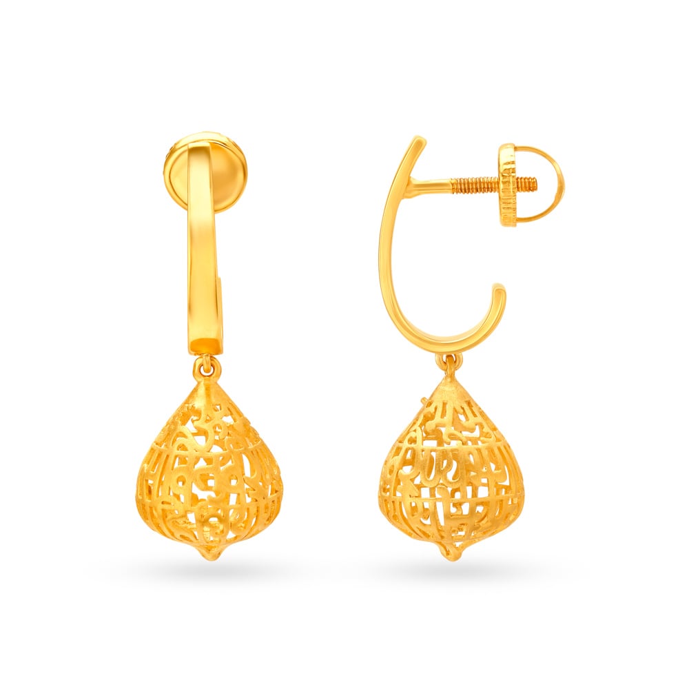 Buy Contemporary J Bali Gold Hoop Earrings at Best Price | Tanishq US