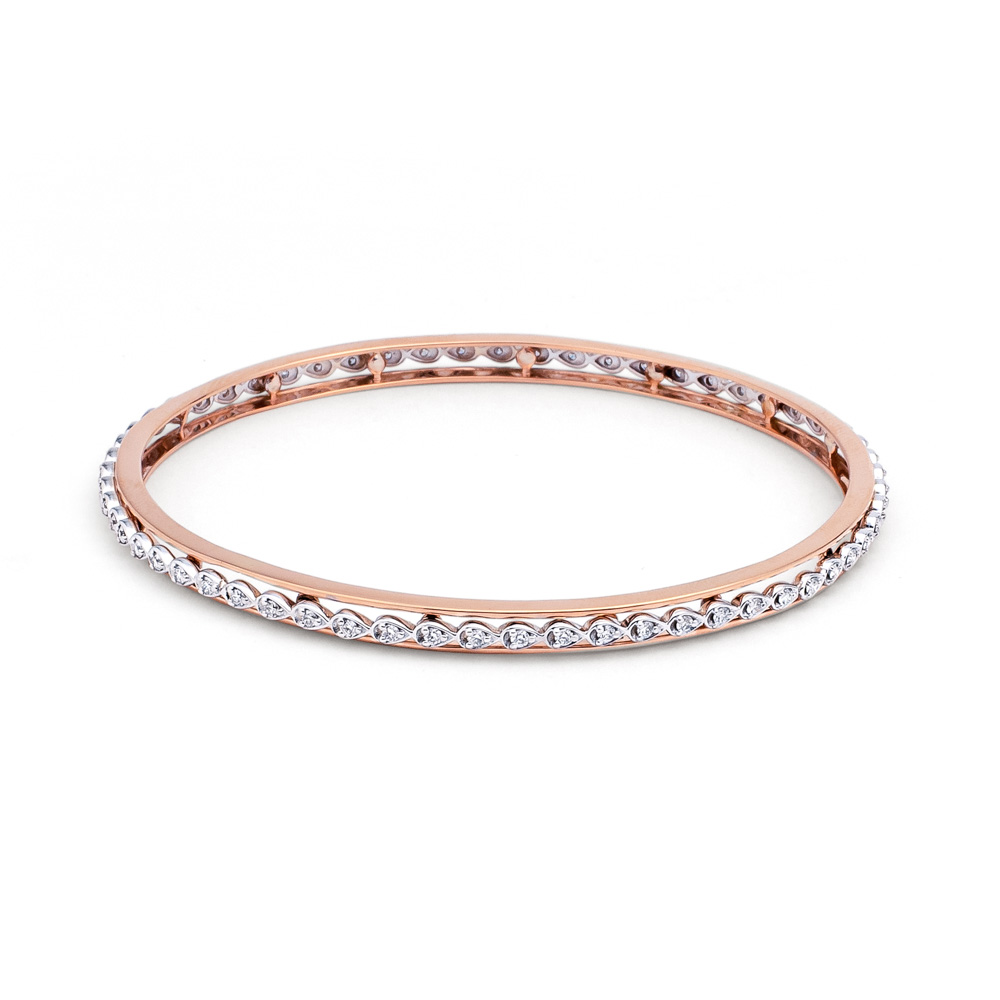 Buy Radiant Echoes Diamond & Gold Bangle at Best Price | Tanishq US
