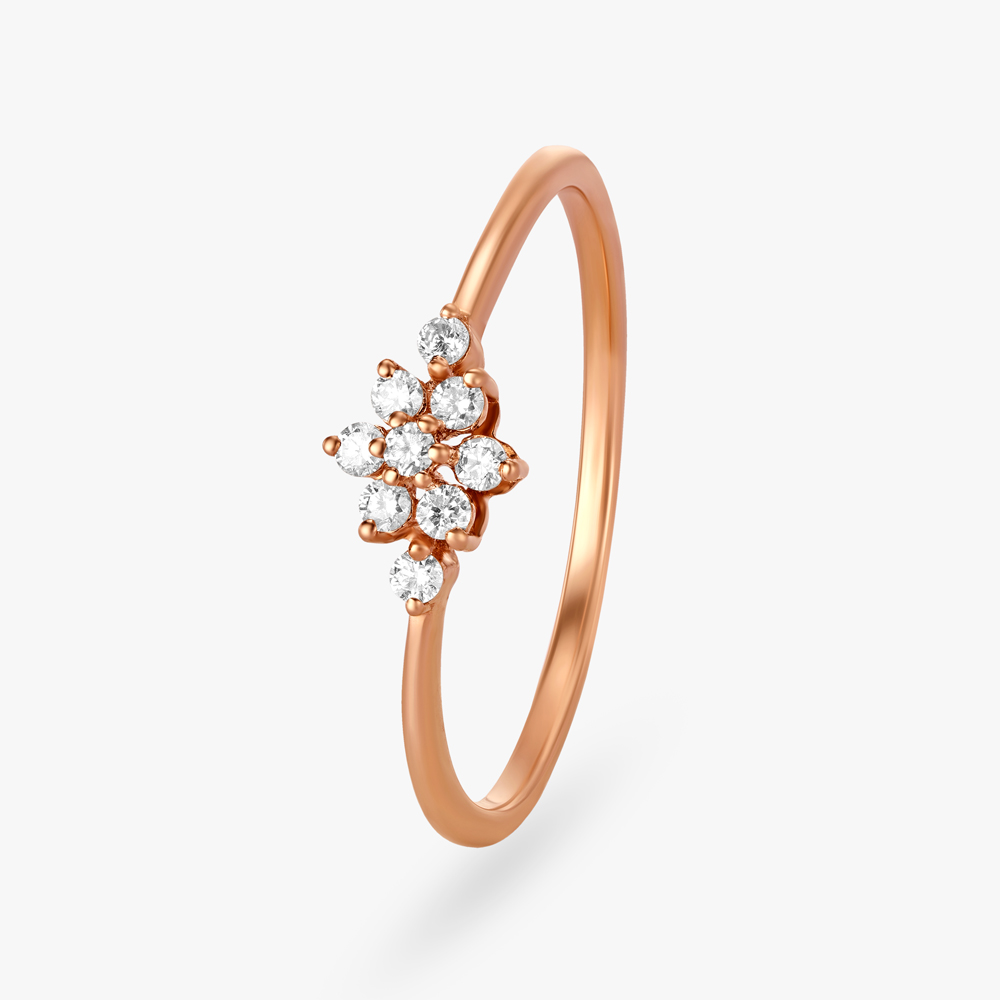 Buy Shimmering Flower Diamond Ring at Best Price | Tanishq US