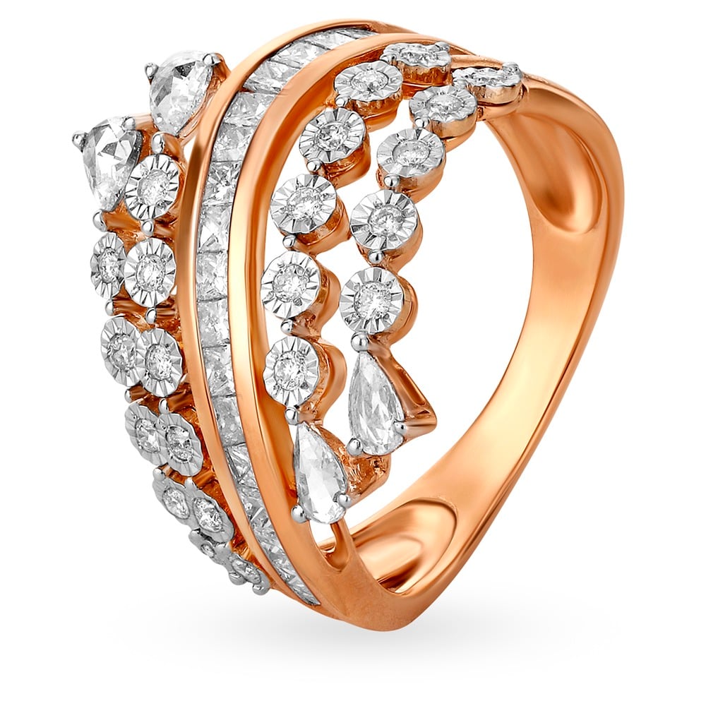 Buy Dazzling Glam Diamond Ring at Best Price | Tanishq US