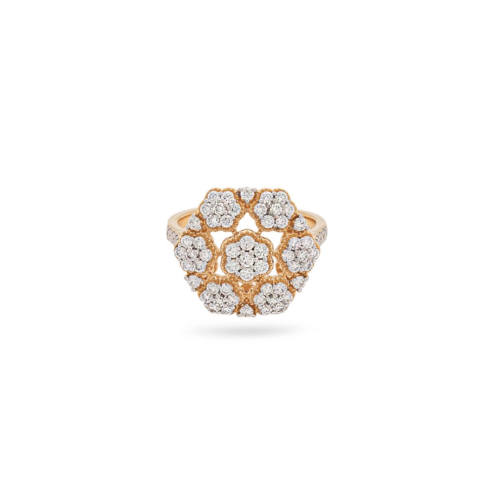 Buy Gold and Diamond Cluster Ring at Best Price | Tanishq US