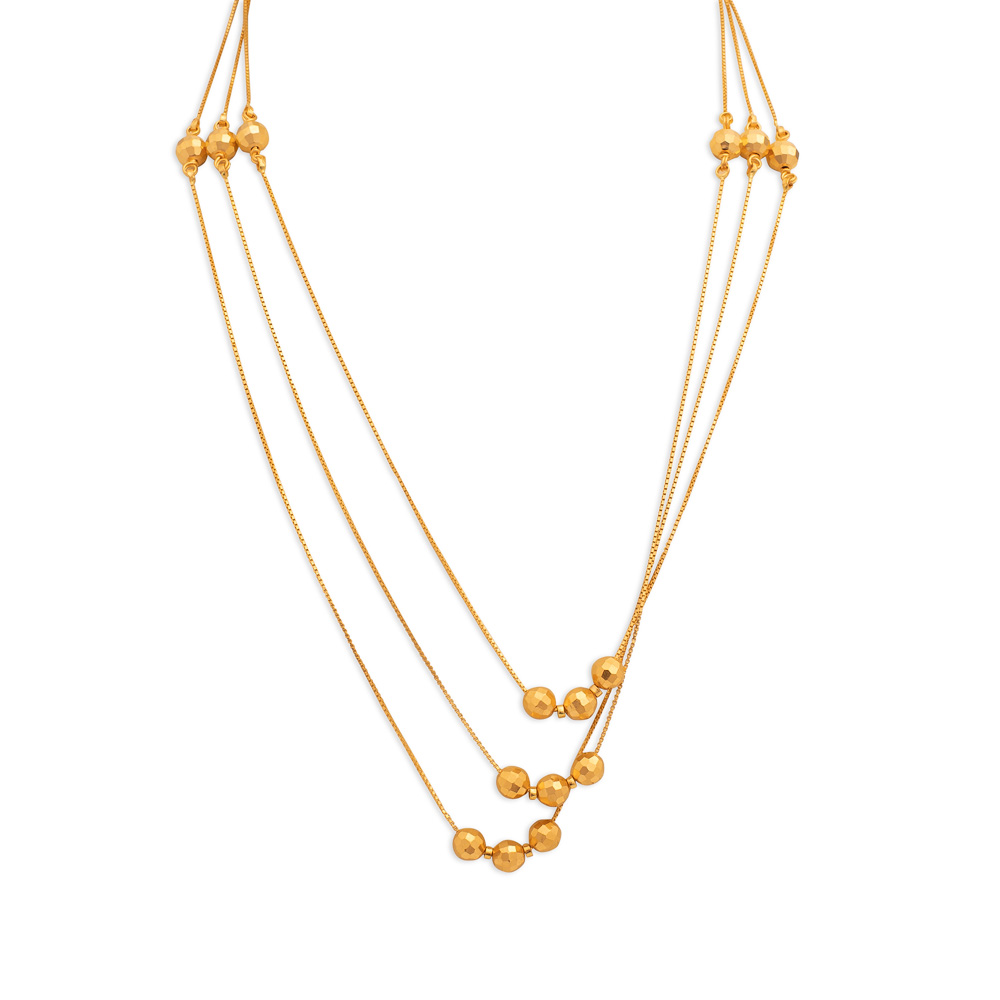 Buy Three-Chain Gold Necklace at Best Price | Tanishq US