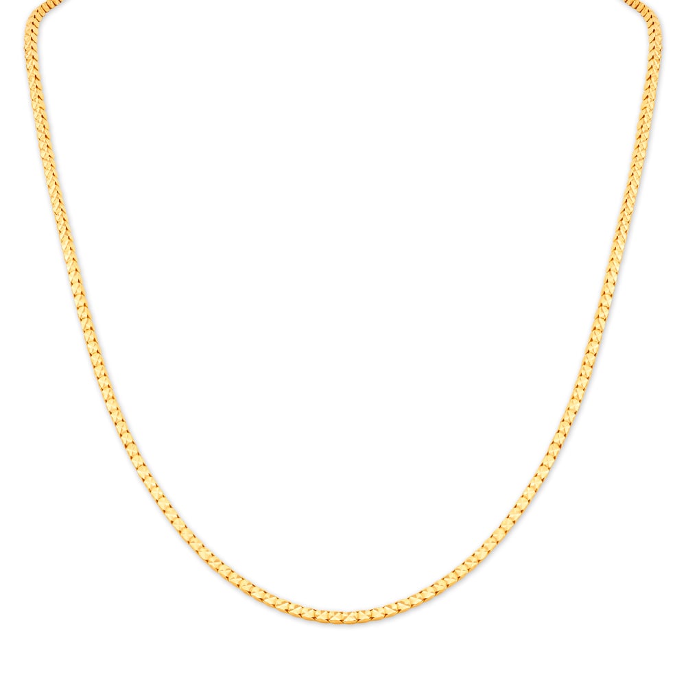 Buy Marvelous Yellow Gold Crisscrossed Box Chain at Best Price | Tanishq US