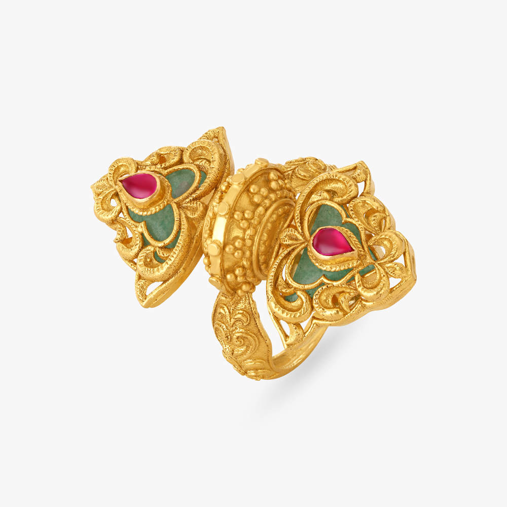 Buy Magnificent Sath Dani Ras Rawa Finger Ring at Best Price | Tanishq US