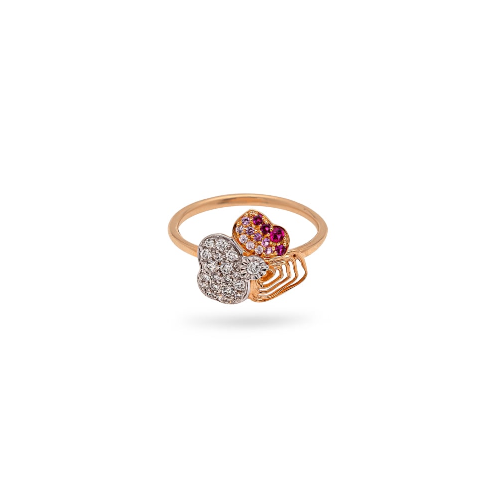 Buy Ethereal Harmony Gold Fusion Ring at Best Price | Tanishq US
