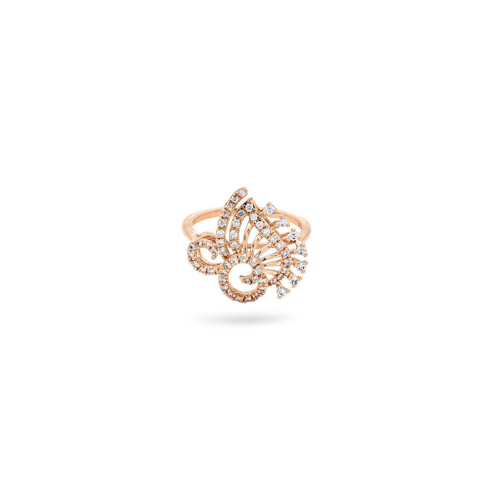 Buy Regal Rose Gold Diamond Ring at Best Price | Tanishq US