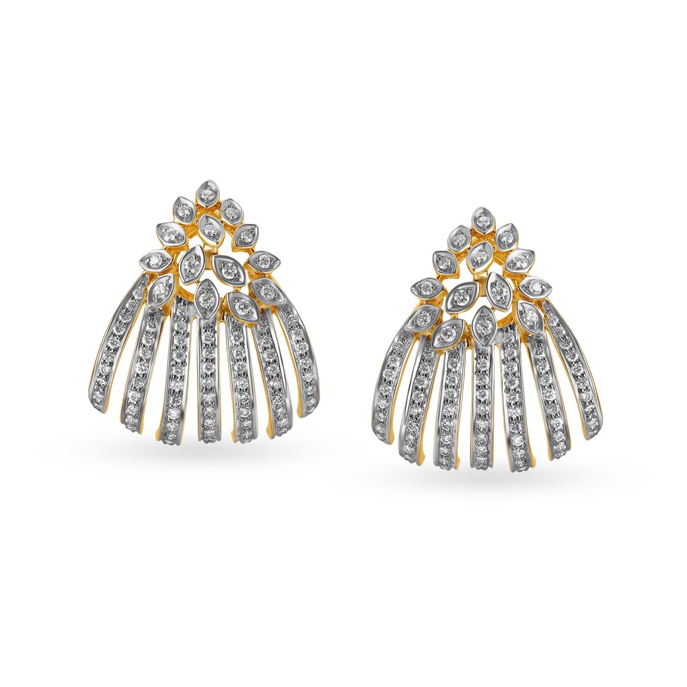 Buy Radiant Fan Studs at Best Price | Tanishq US