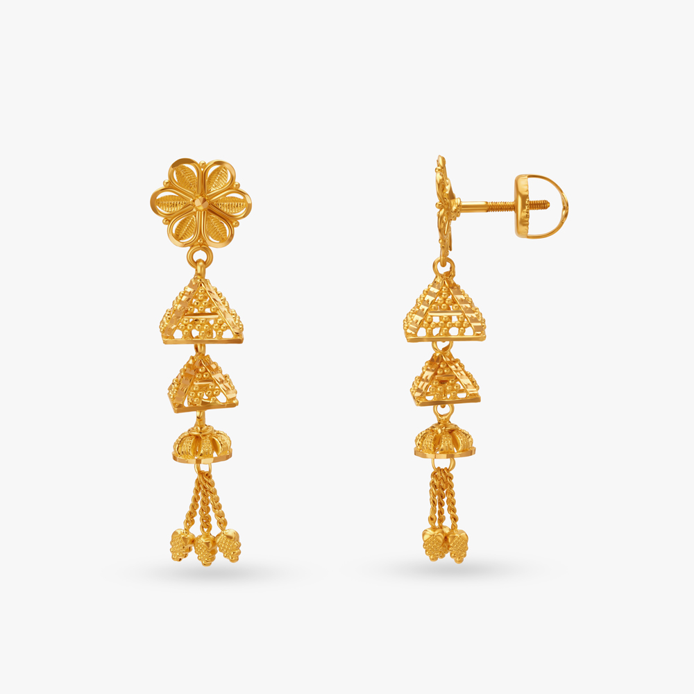 Buy Traditional Grandeur Jhumka at Best Price | Tanishq US