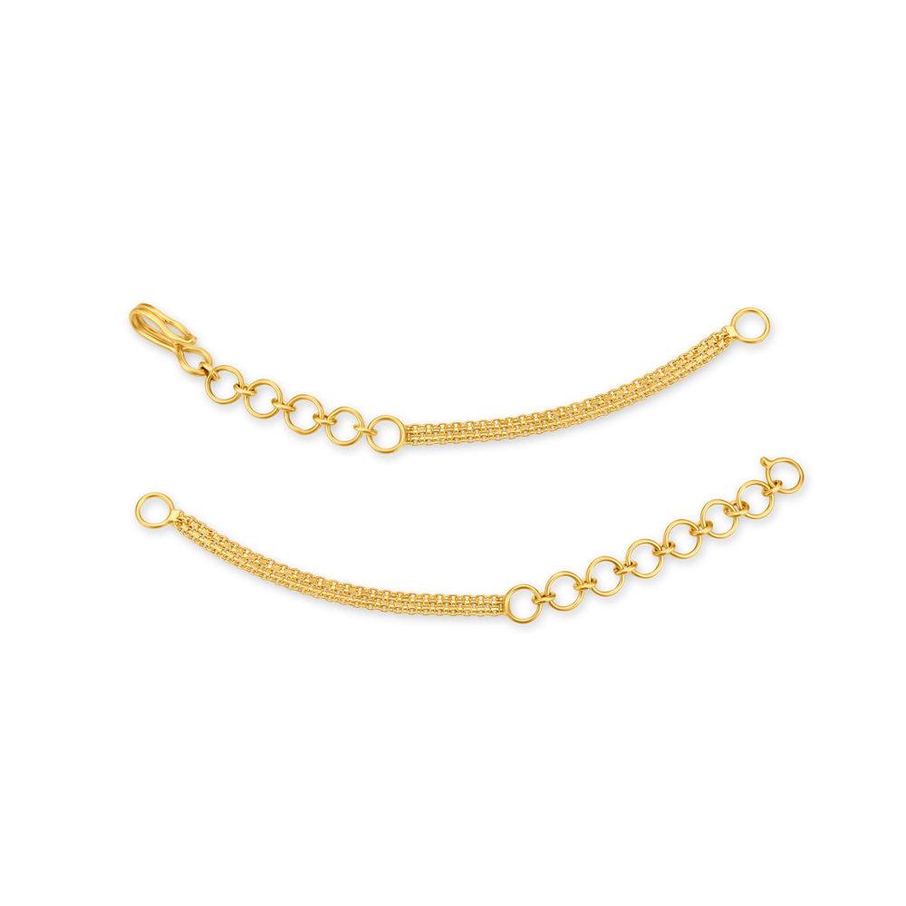 Buy Graceful 22 Karat Yellow Gold Flat Back Chain at Best Price ...